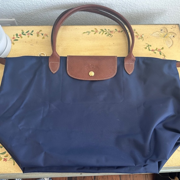 Longchamp | Bags | Longchamp Large Le Pliage Tote Navy Blue | Poshmark